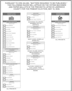 JOBE RELEASES SAMPLE BALLOT FOR MAY PRIMARY, GOP ONLY - TheLevisaLazer.com